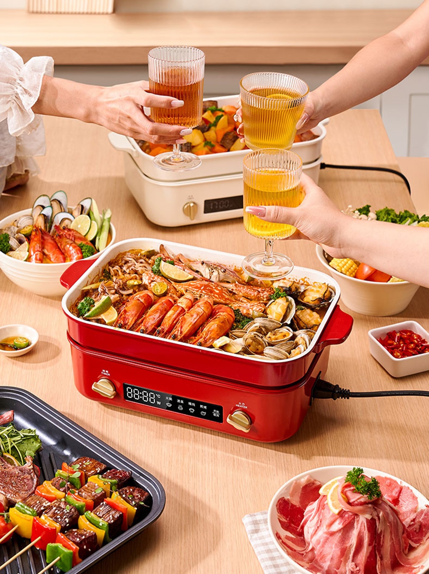 BRUNO GEN.2 Compact Hot Plate Multi Purpose Cooker (Bake/Grill/Stew/Fry ...