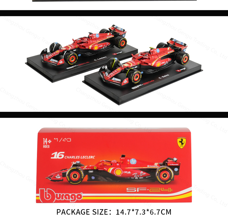 Bburago 1:43 2024 Ferrari SF24 F1 Formula Car Die Cast Vehicles ...