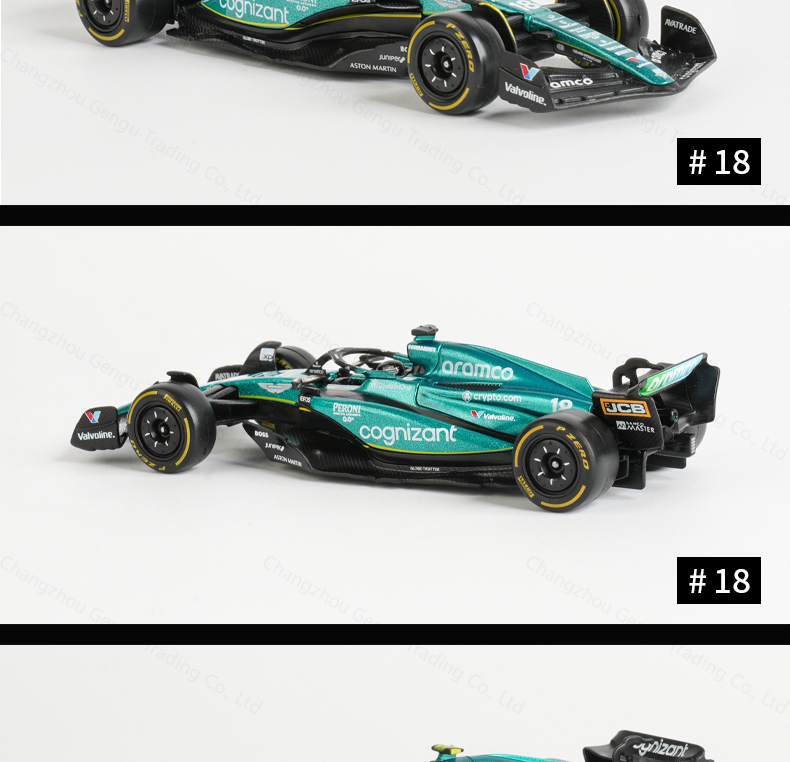 Bburago 1:43 Aston Martin 2023 F1 Racing AMR23 Die Cast Vehicles Model ...