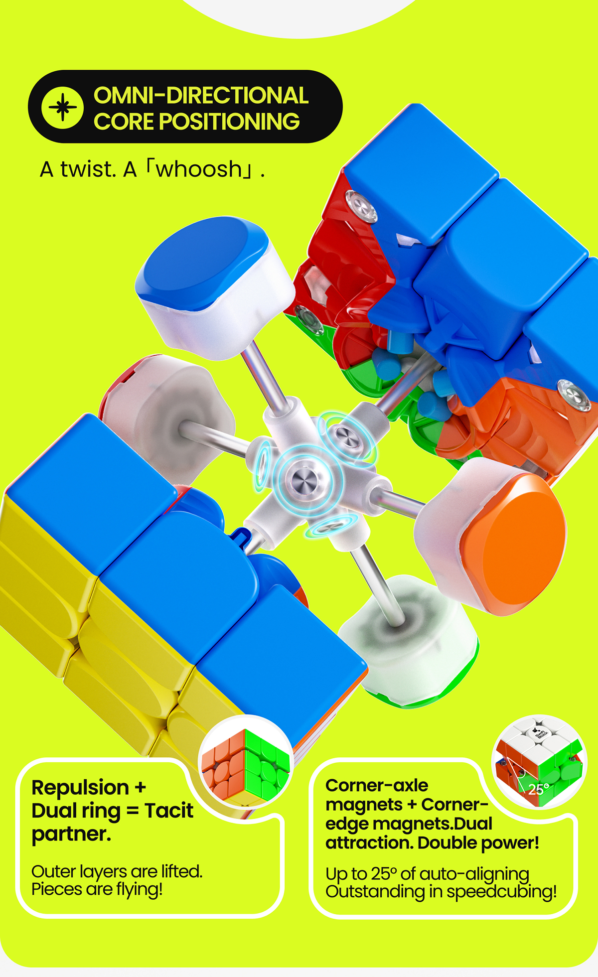 Swift Block 355 Maglev 3x3 Speed Cube Educational Cube Puzzle Toys for ...