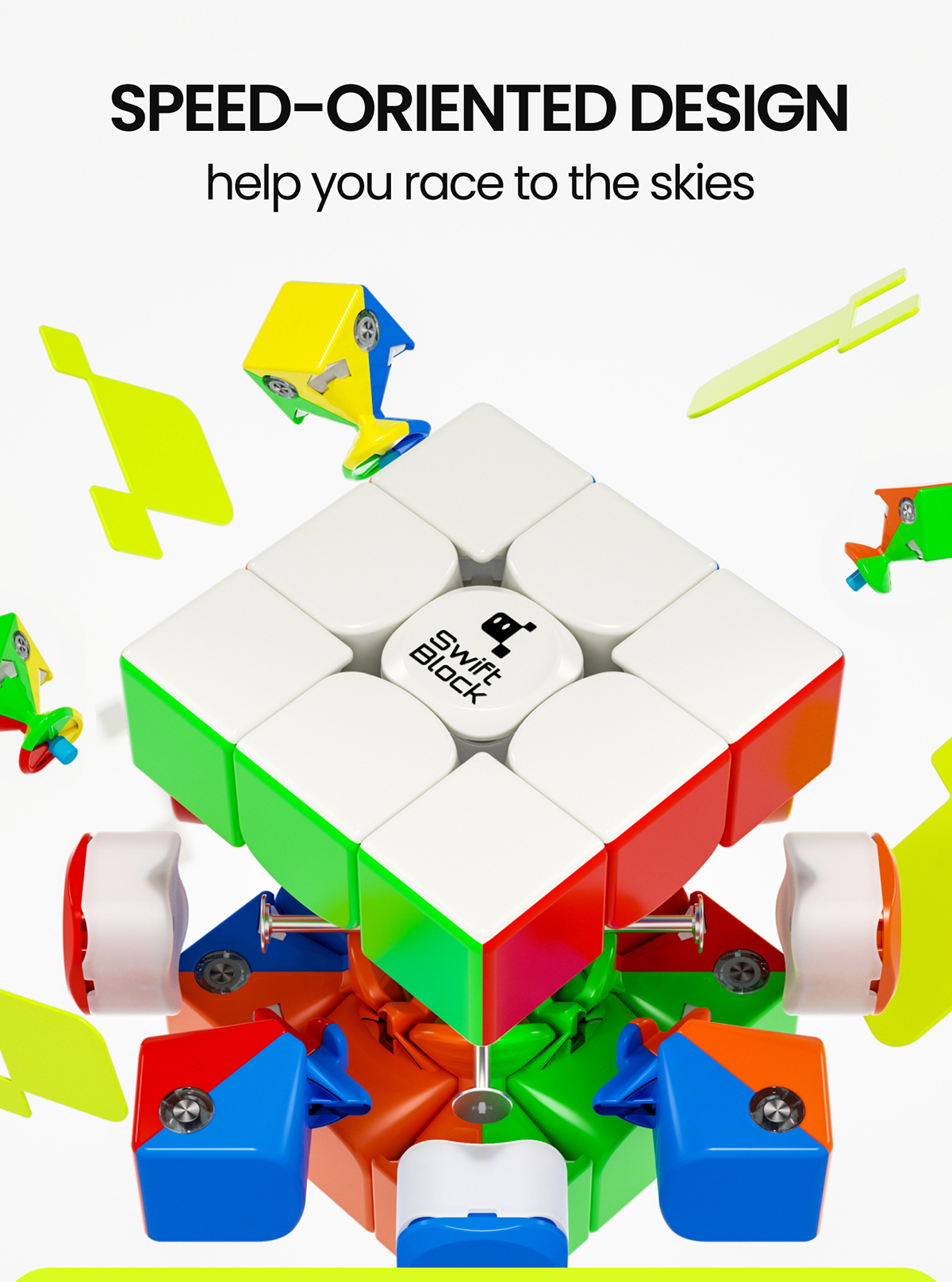 Swift Block 355 Maglev 3x3 Speed Cube Educational Cube Puzzle Toys for ...