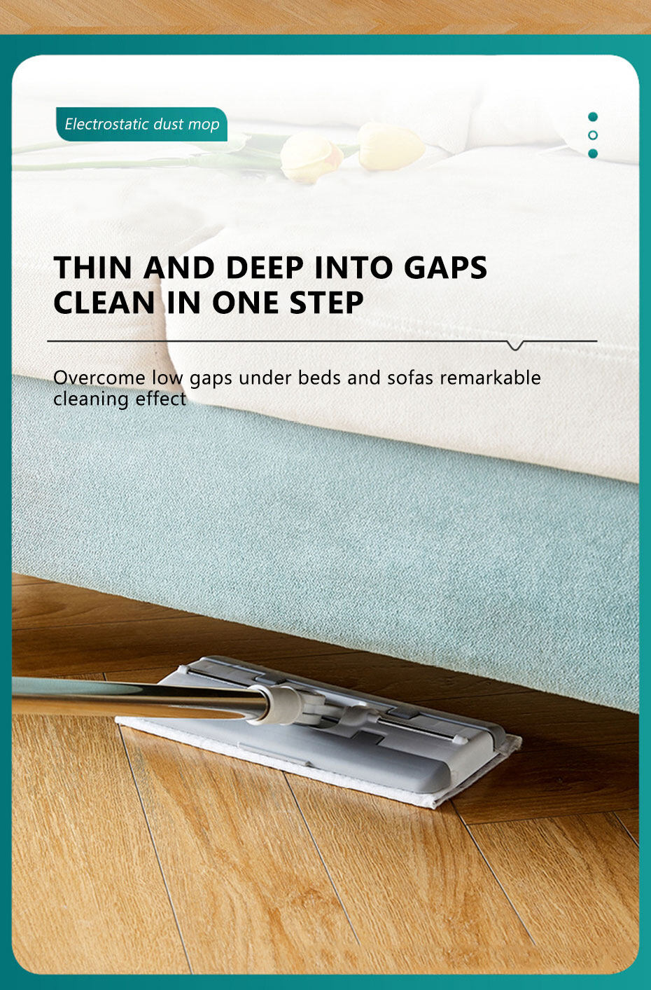 Dust Mop Wet Paper Mop, Buckle Type Mop Disposable mop Tisu Pengelap ...