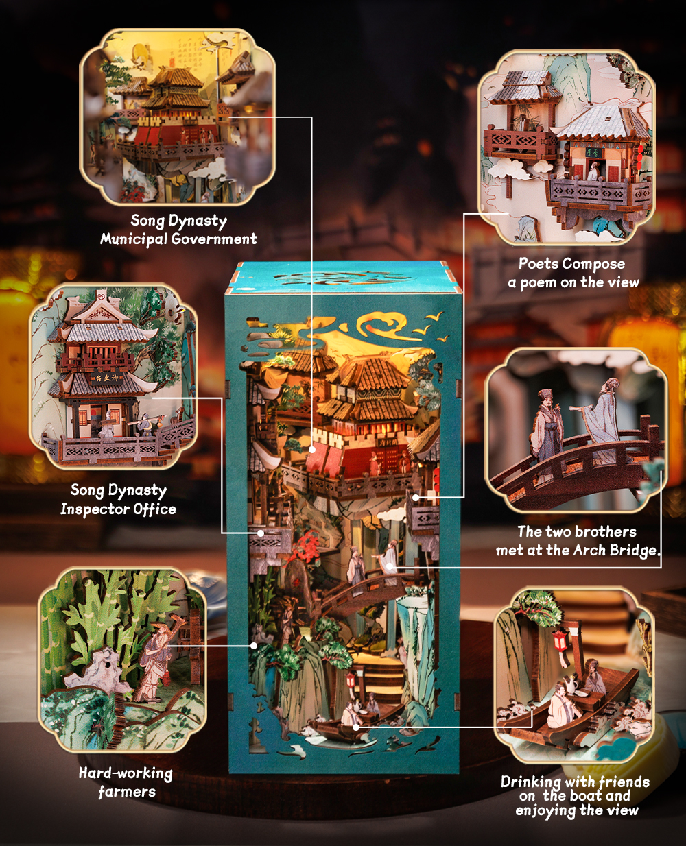 CUTEBEE EK01 DIY Book Nook Miniature House Handmade Dollhouse Handcraft ...