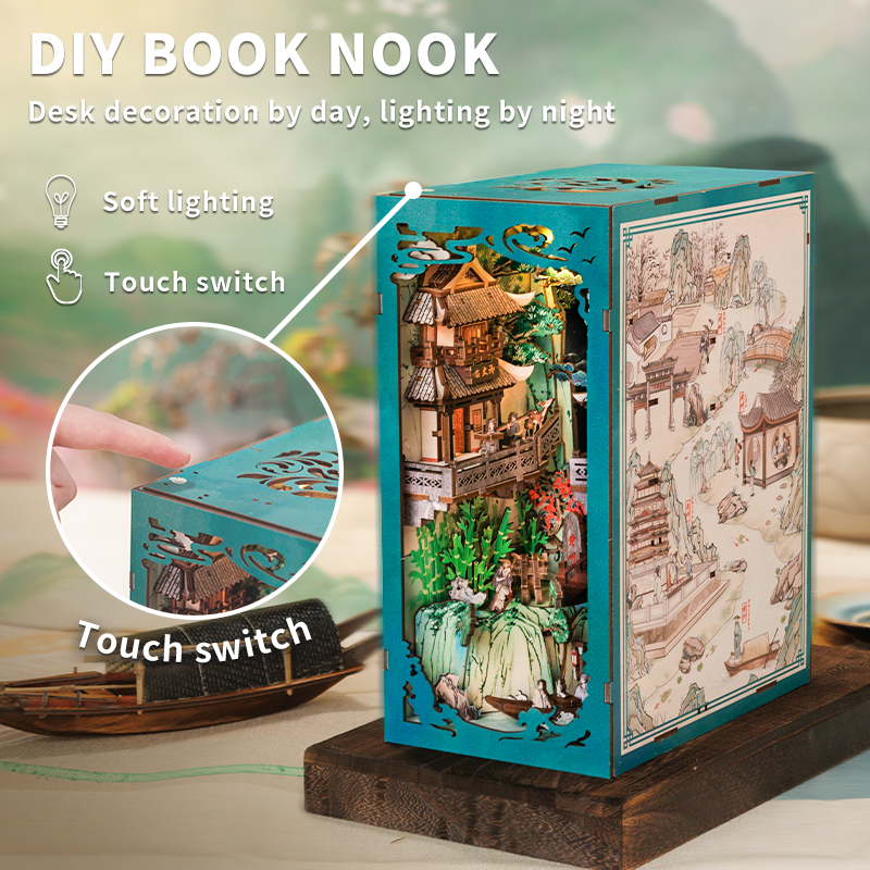 CUTEBEE EK01 DIY Book Nook Miniature House Handmade Dollhouse Handcraft ...