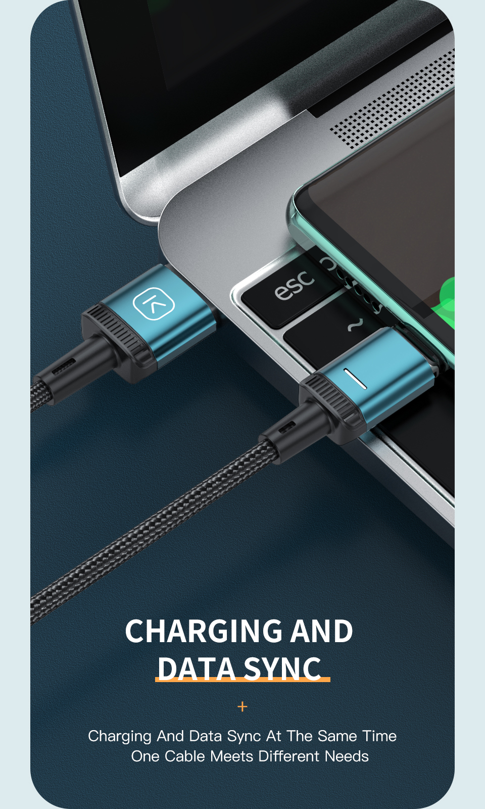 KUULAA 3 in 1 Magnetic Cable Type C USB C 3A Quick Charge Adapter ...