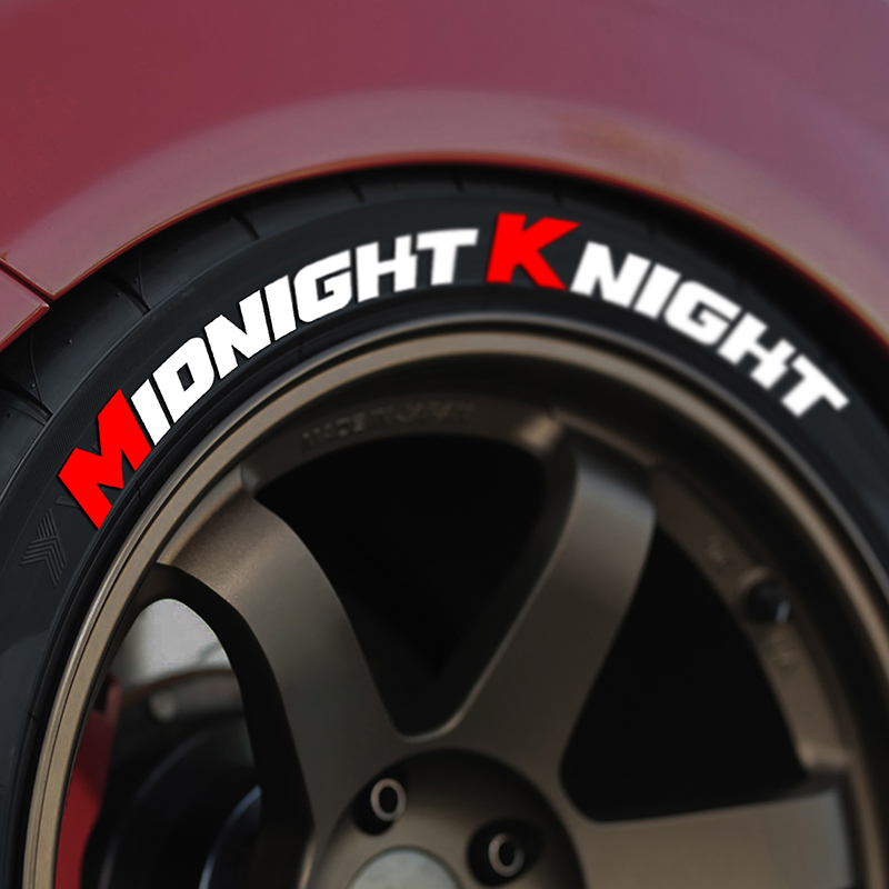 2PCS Car Sticker MIDNIGHT KNIGHT Stiker Tayar Kereta Tyre Sticker PVC ...