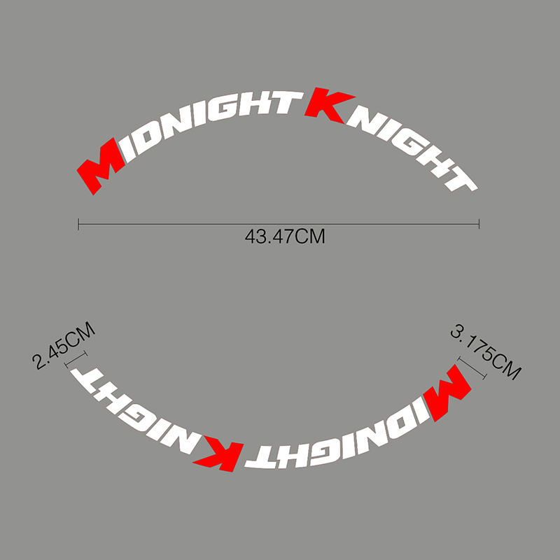 2PCS Car Sticker MIDNIGHT KNIGHT Stiker Tayar Kereta Tyre Sticker PVC ...
