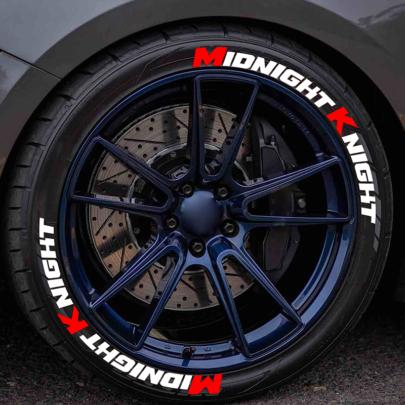 2PCS Car Sticker MIDNIGHT KNIGHT Stiker Tayar Kereta Tyre Sticker PVC ...
