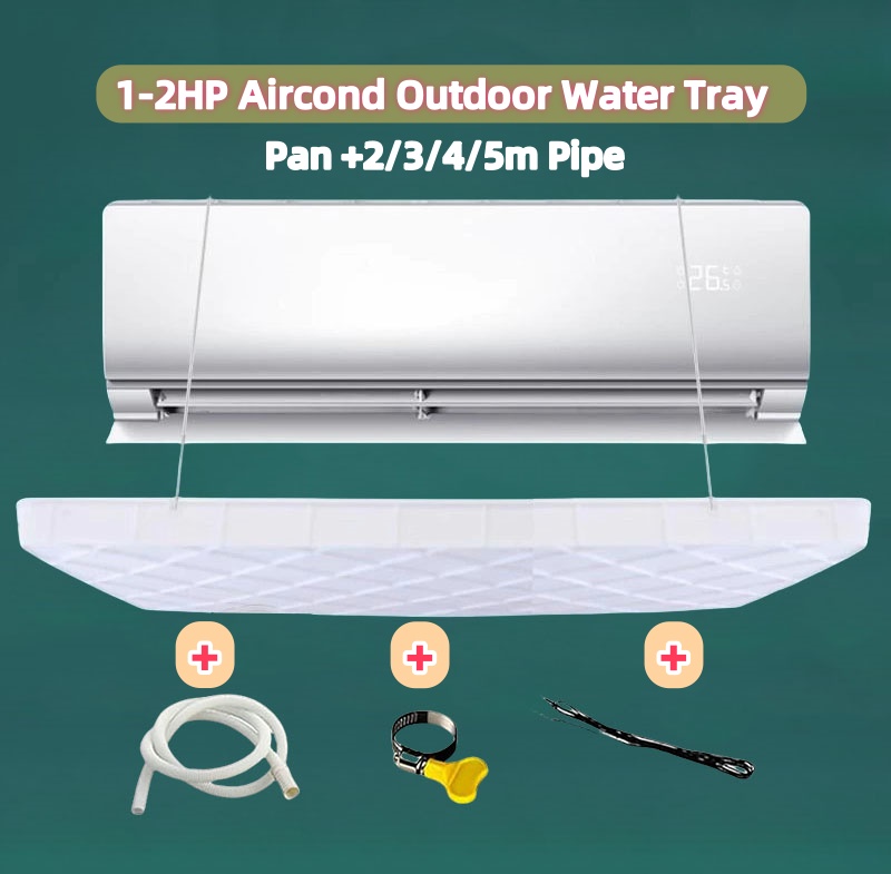 Aircond outdoor water tray Under Air Conditioner Water Tray with Drain ...