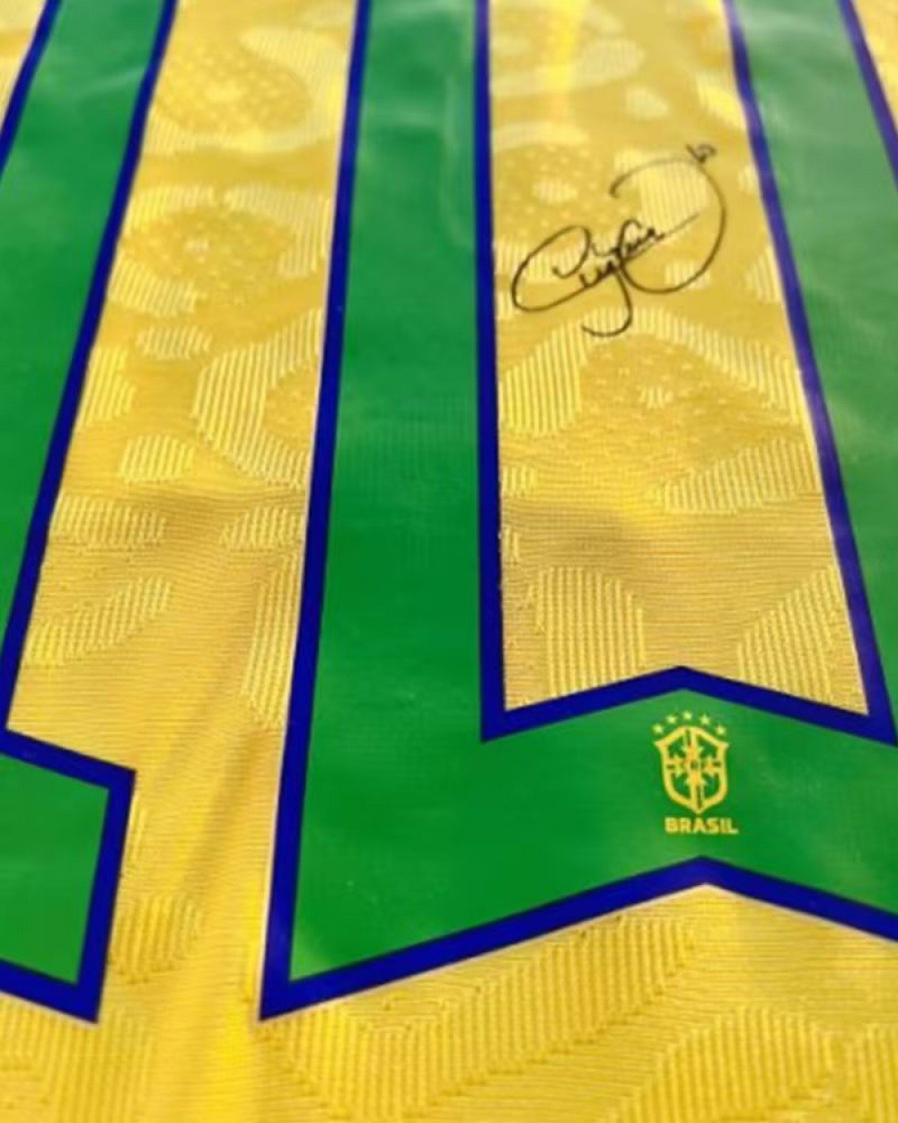 Brazilian national team jersey player edition Neymar printed signature ...
