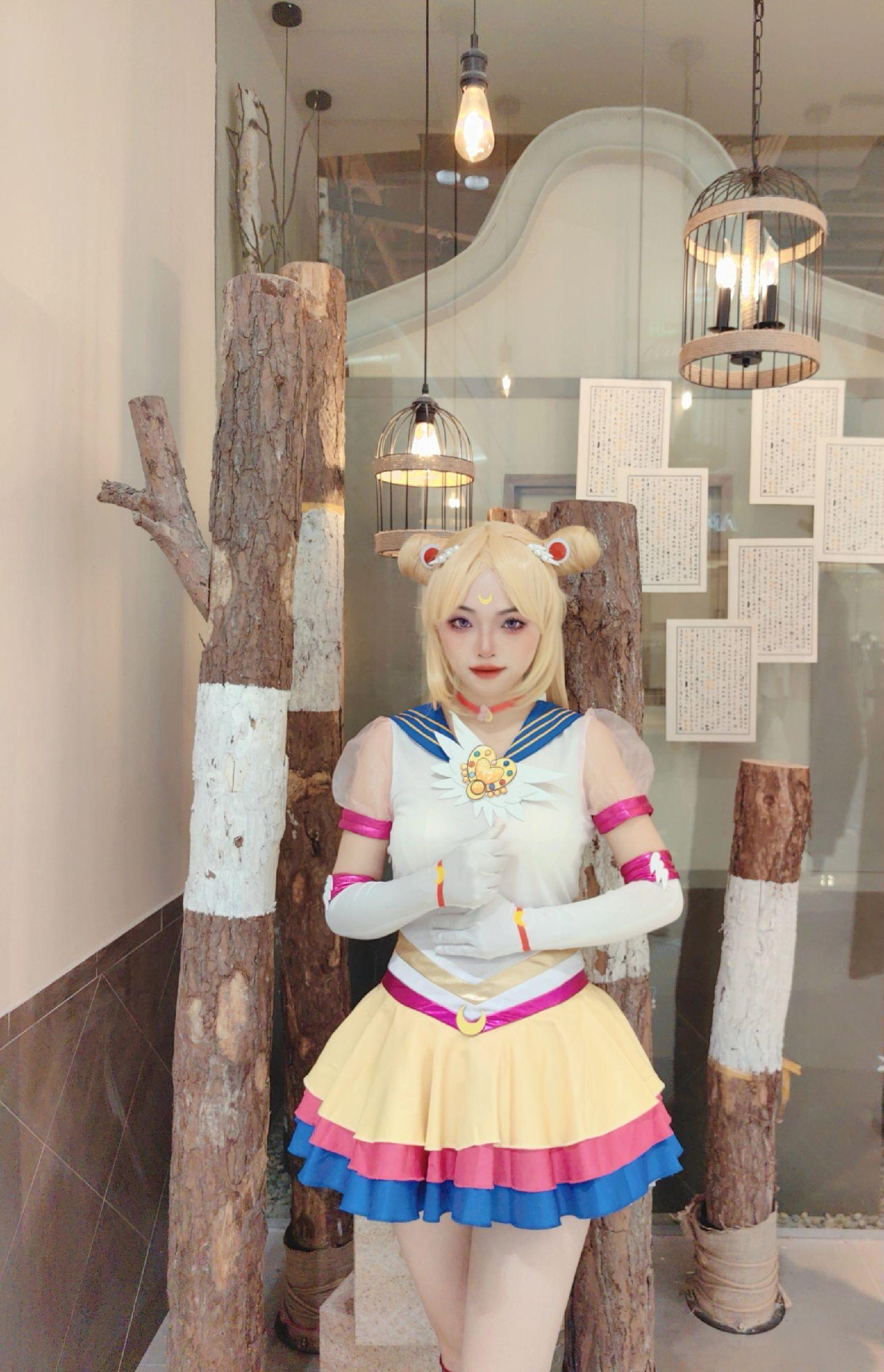 Beautiful Girl Warrior Cos Costume Water Ice Moon Sailor Moon Rabbit ...