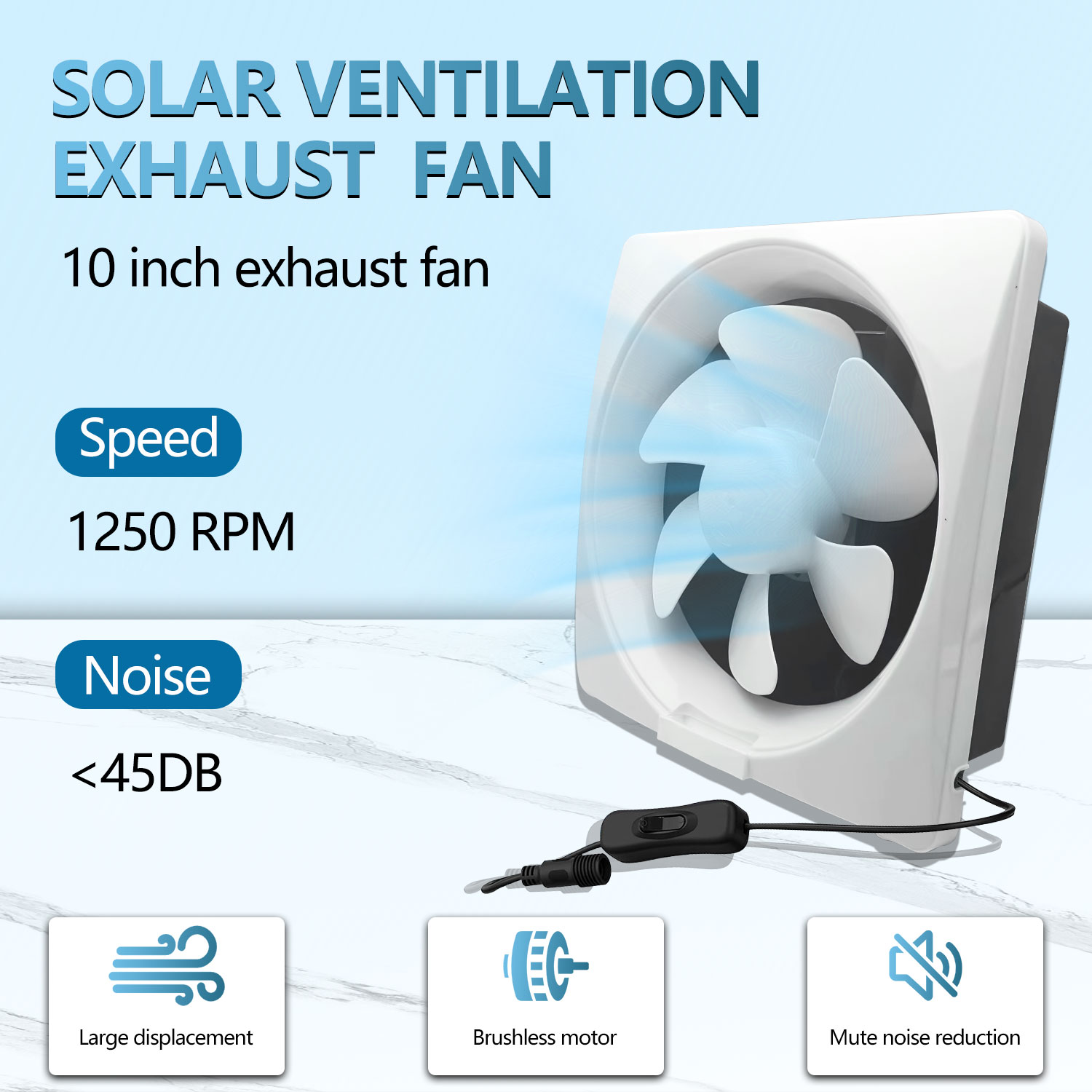 Kipas pembuangan dengan papan solar 20W/Solar exhaust fan 20W solar ...