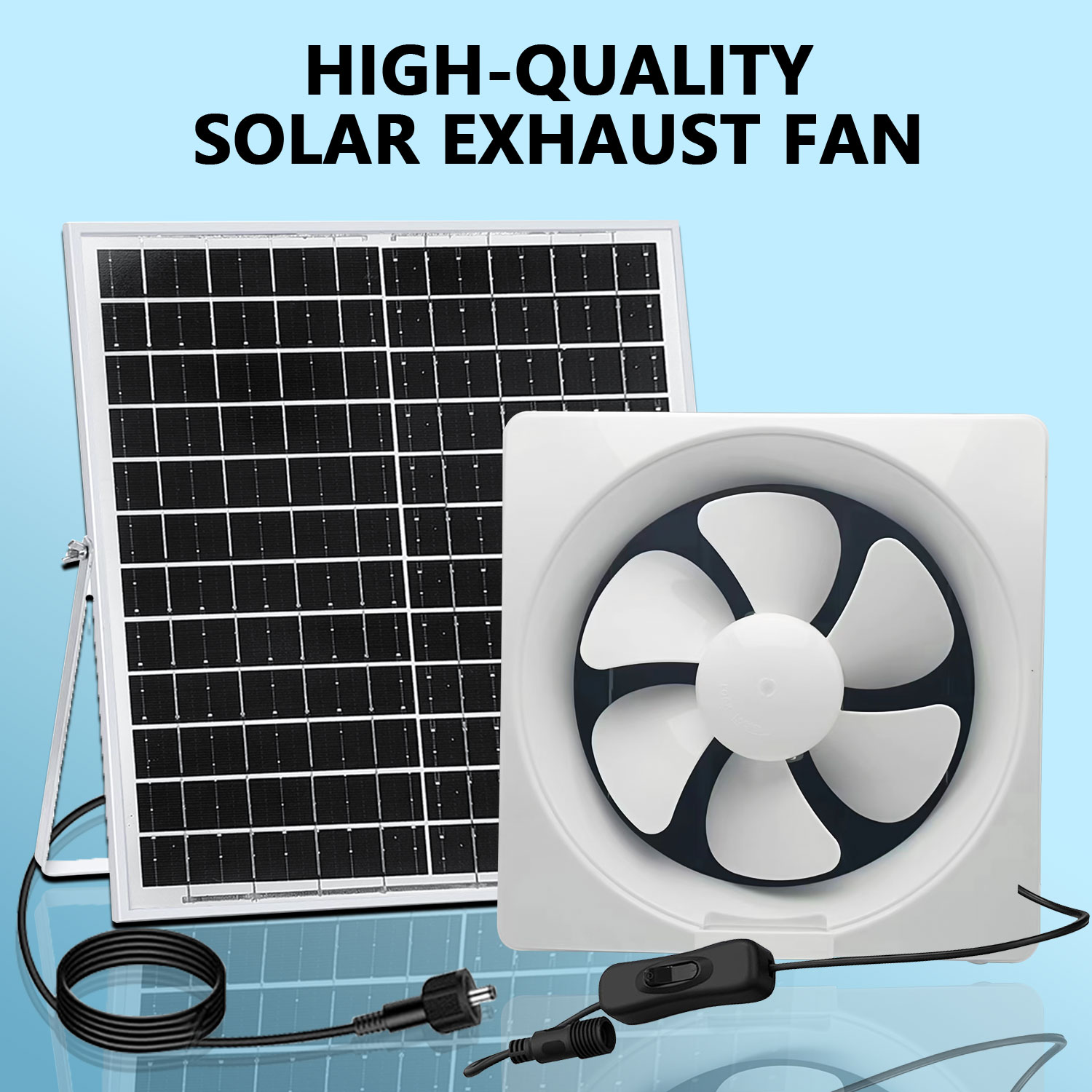 Kipas pembuangan dengan papan solar 20W/Solar exhaust fan 20W solar ...