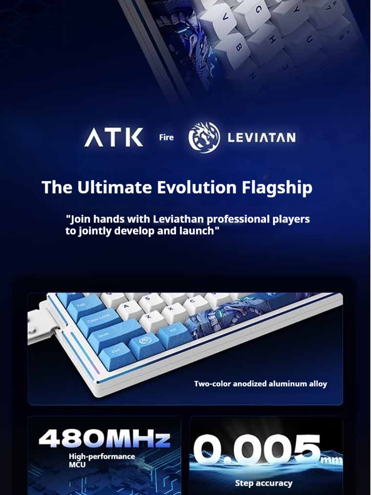 ATK Lev Edge 60He aluminum alloy magnetic axis mechanical keyboard, 8k ...