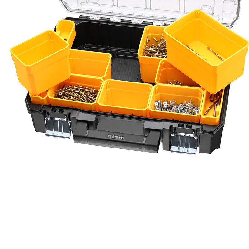 Dewalt TSTAK2.0 Stacking System Toolbox Multi-Grid Transparent Parts ...