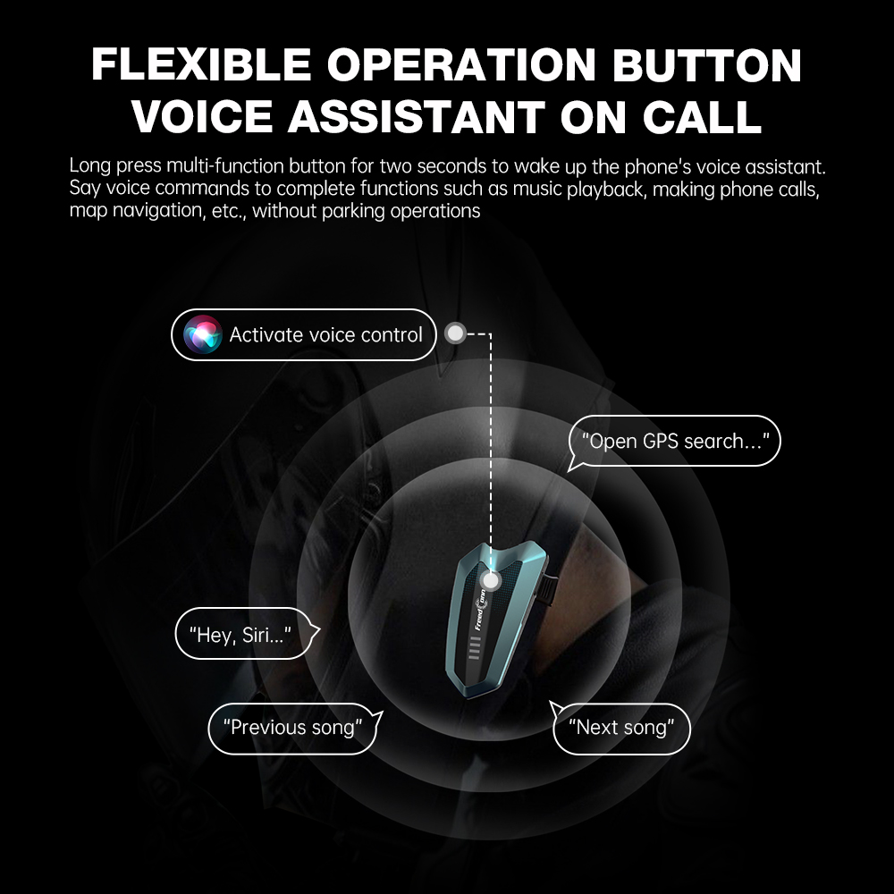 New Freedconn Hero Motorcycle Intercom One-Click Auto Group 6 Riders ...