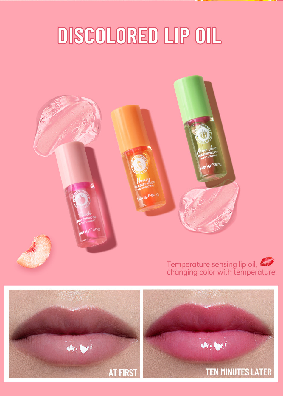 Mini color-changing lip oil Moisturizing temperature-changing lip oil ...