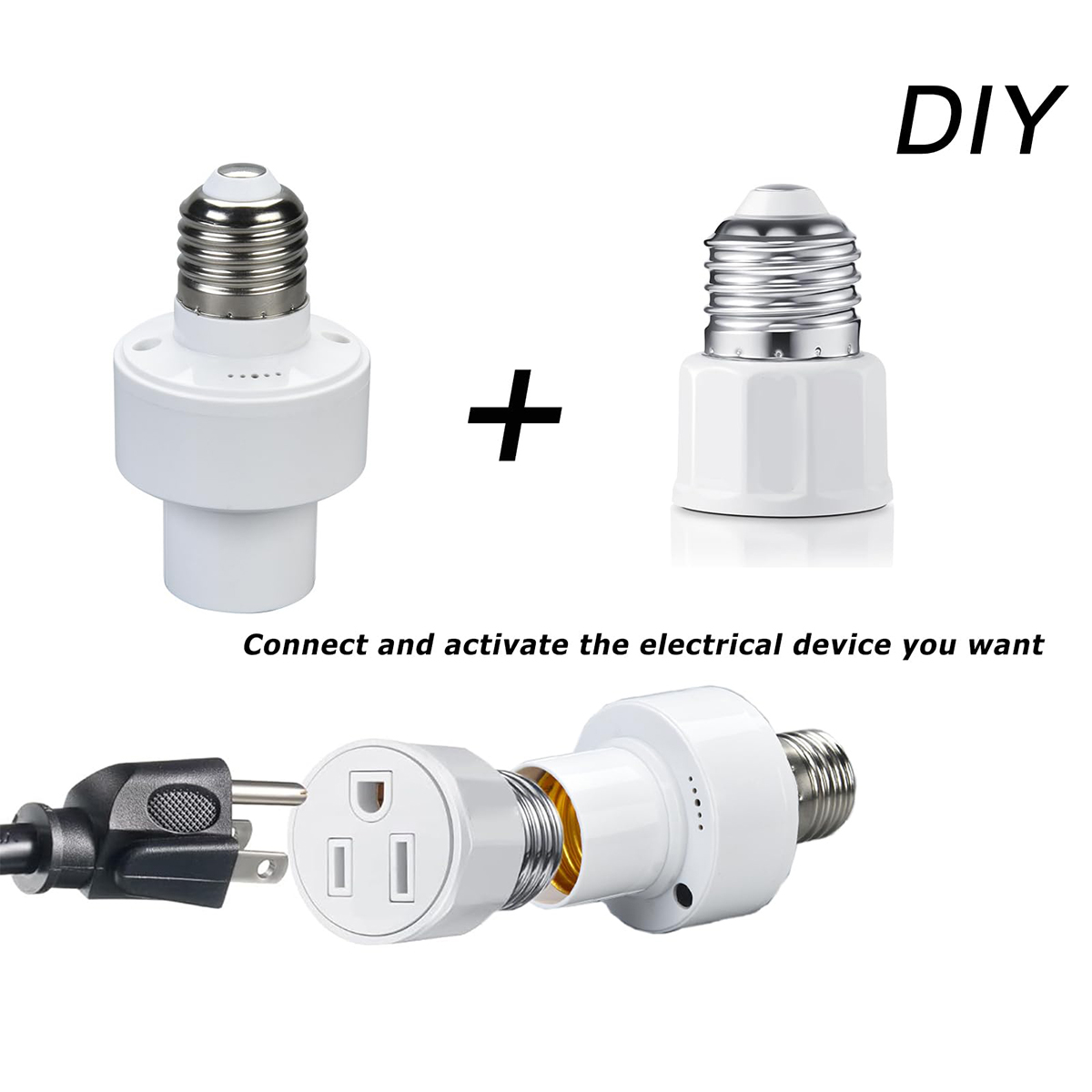 E27 Infrared Sensor Lamp Holder Wiring Socket Wireless Led Radar Wall ...