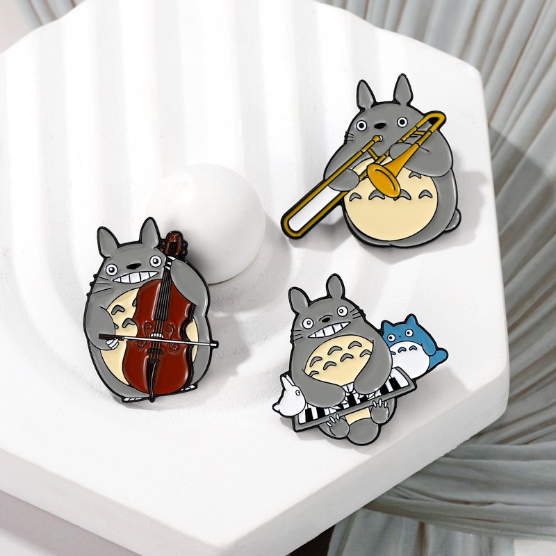 Flame Elf Enamel Pins Mononoke Chihiro Haku Totoro Coal Ball Brooches ...
