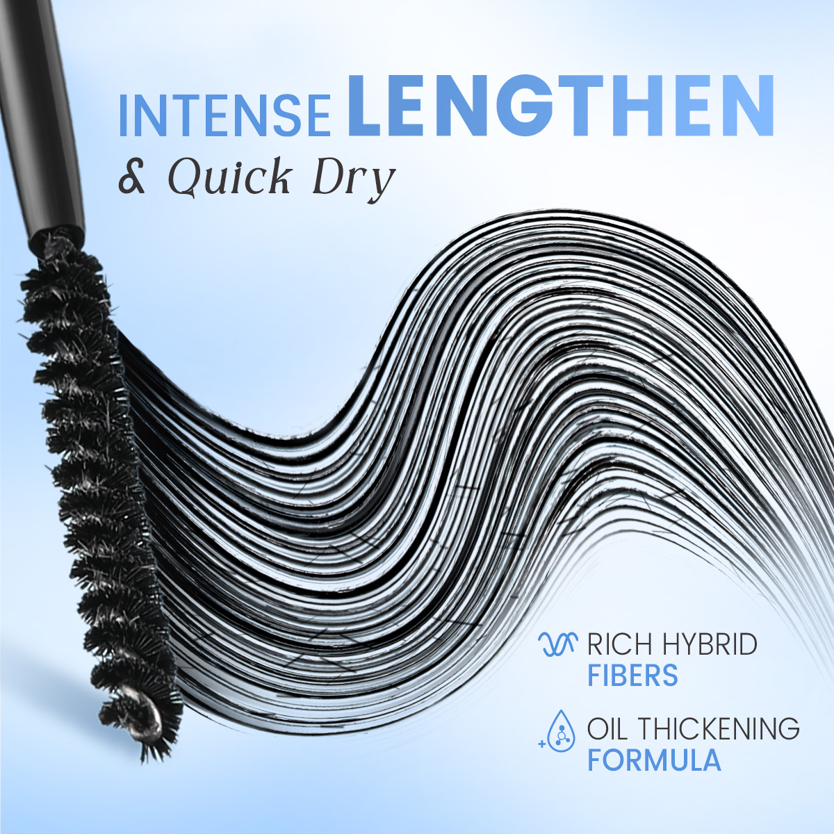 FOCALLURE Pro-Length 2MM Ultra-fine Waterproof Mascara Extra Curl Fiber ...