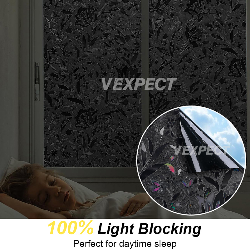 Window Glass Privacy Sticker, 3D Decorative Window Glass Film, Sun ...