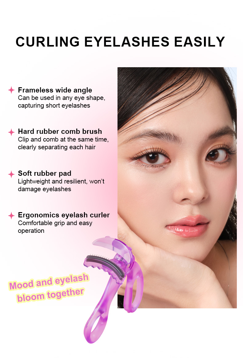UKISS Eyelash Curler Borderless Comb Teeth Type Wide Angle Curling For ...