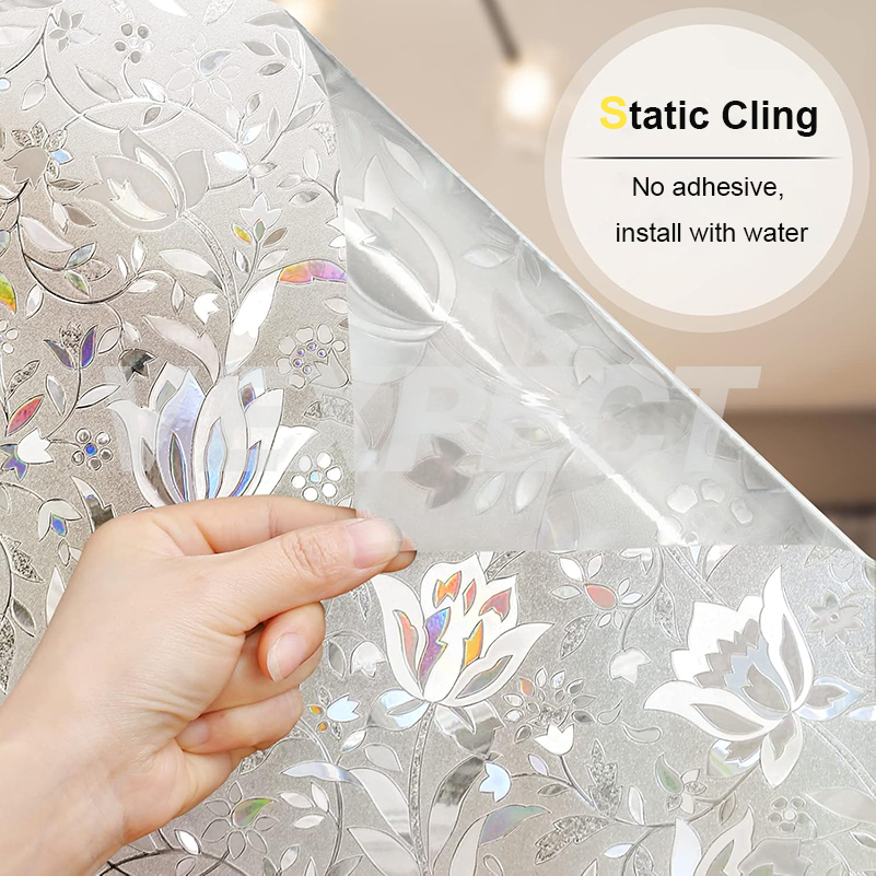 3d Window Sticker Film, Frosted Glass Sticker for Window Privacy, No ...