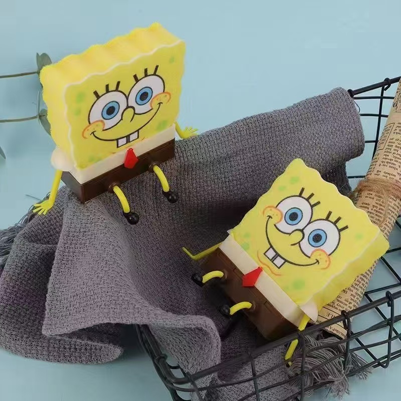 Spongebob SquarePants Dishwashing Scouring Pad Cleaning Cartoon Double ...
