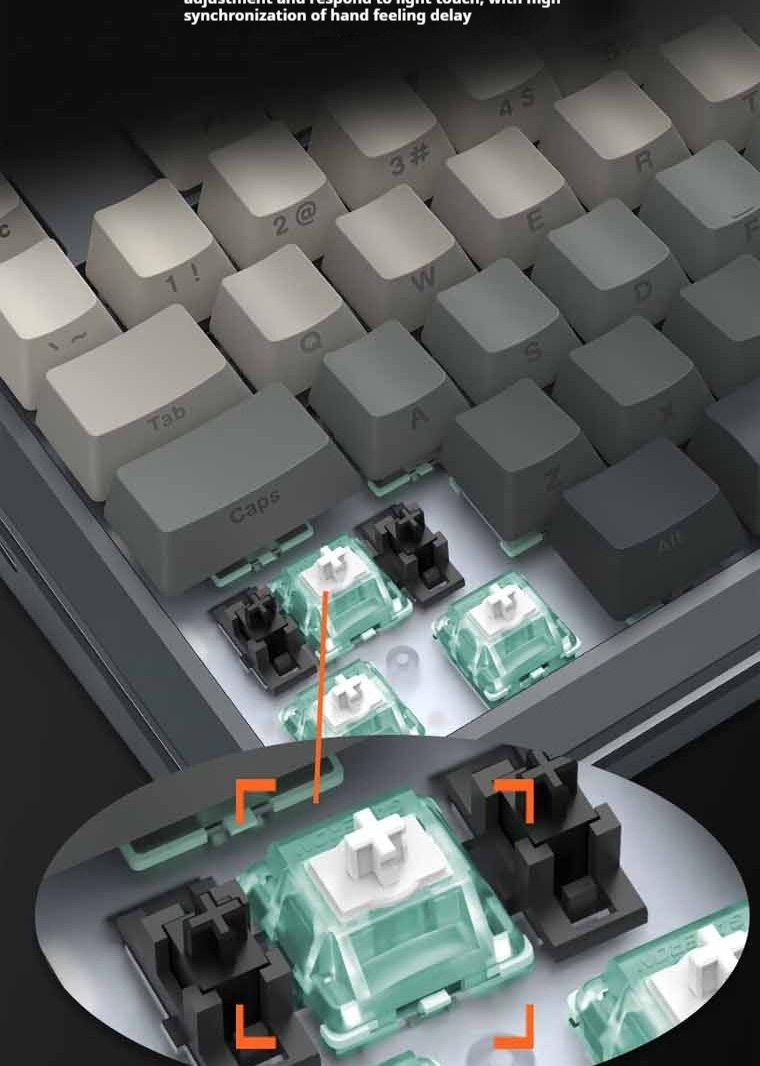 REDRAGON M82 e-sports magnetic axis wired mechanical keyboard, Gasket ...