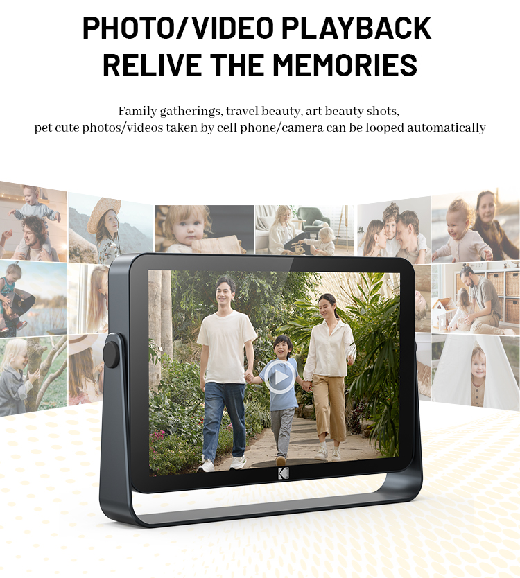 KODAK RWF-109 WiFi Digital Photo Frame 10.1-inch FHD Touch Screen 1920x1200 Resolution Metal ...