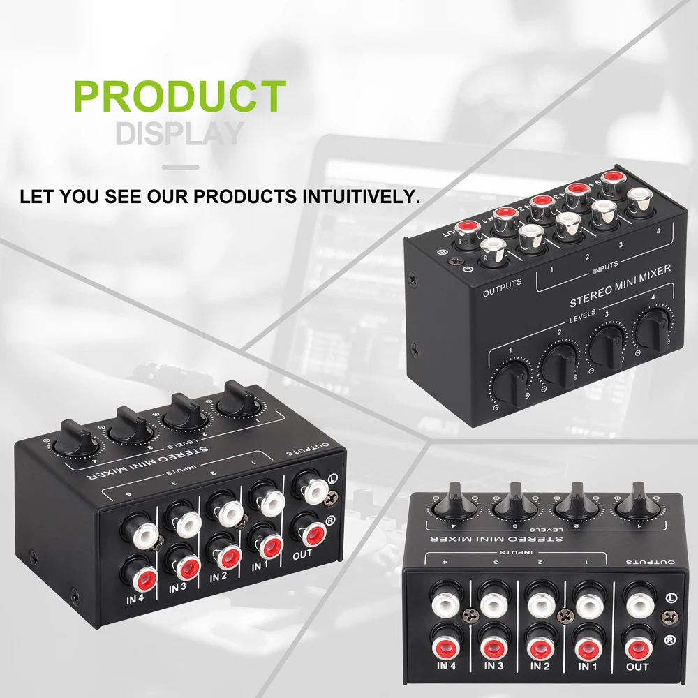 4 6 Channels Passive Mixer Audio Professional Audio Stereo Mixer Sound ...