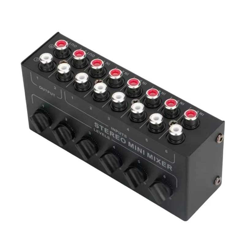 4 6 Channels Passive Mixer Audio Professional Audio Stereo Mixer Sound ...