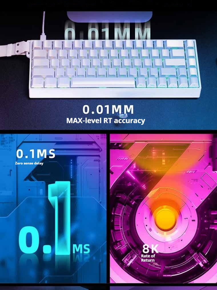 IYX MU68ultra esports wired magnetic axis gaming keyboard, 8k return ...