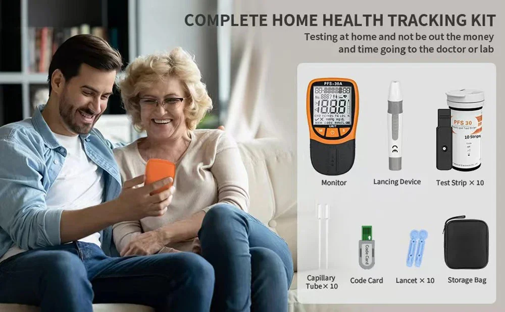 URIT 5 In 1 Blood lipid test strip TC/HDL/TG test cholesterol ...