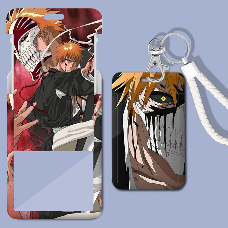 Anime BLEACH card holder Ichigo students gift name tags card cover ...