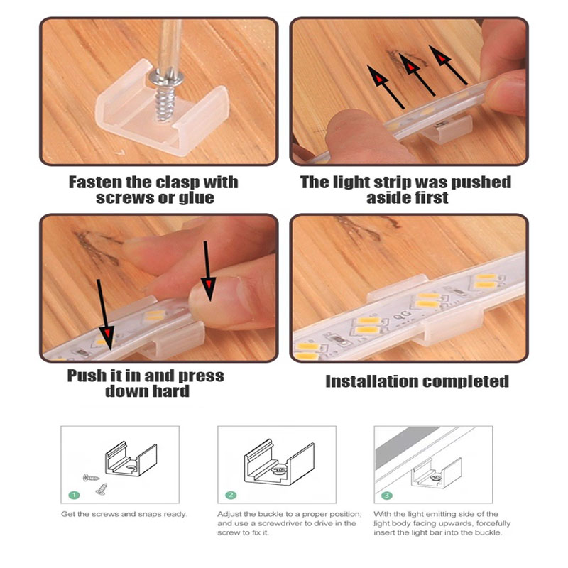 【In Stock】20pcs 8mm*16mm LED strip clamp Retainer connector accessories ...