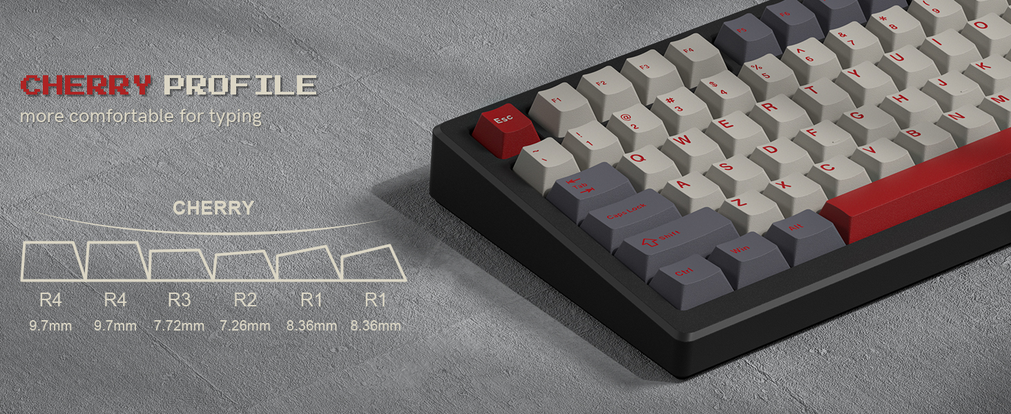 132 Keys Retro Cherry Profile Key Caps Custom PBT Doubleshot Keycaps Set | Shopee Malaysia