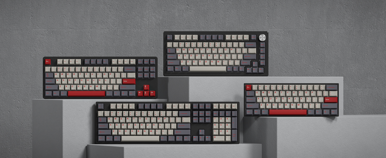 132 Keys Retro Cherry Profile Key Caps Custom PBT Doubleshot Keycaps ...
