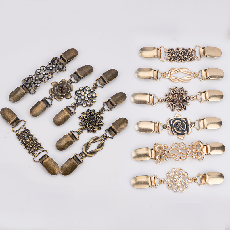 【YUNYUAN】 European and American Retro Shawl Clip Brooch Clip Duckbill ...
