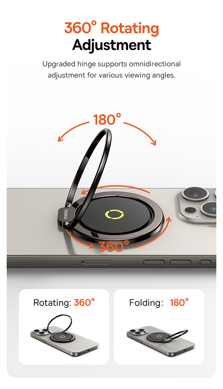 Baseus MagPro Magnetic Ring Phone Stand for Wireless Charging ...