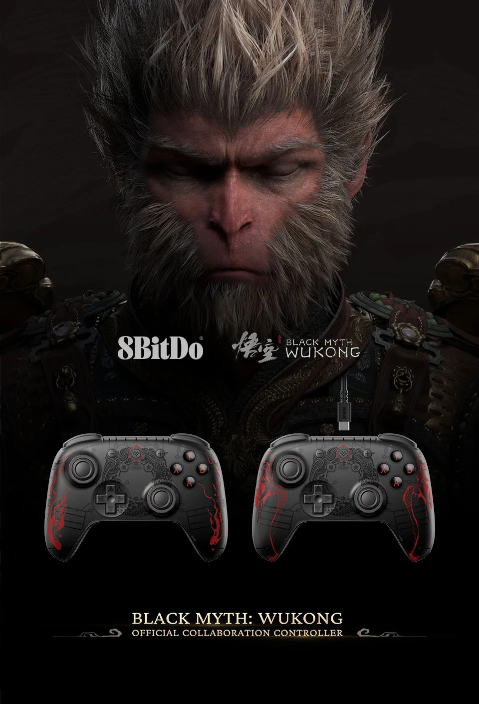 8BitDo Ultimate 2C Wireless Game Controller Wired Gamepad Black Myth ...
