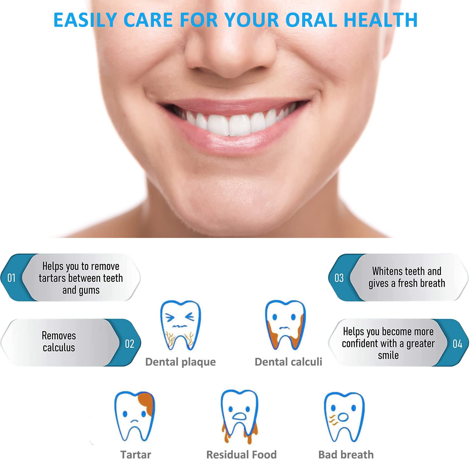 7-piece Set Stainless Steel Portable Toothpick Handy Tool Interdental ...