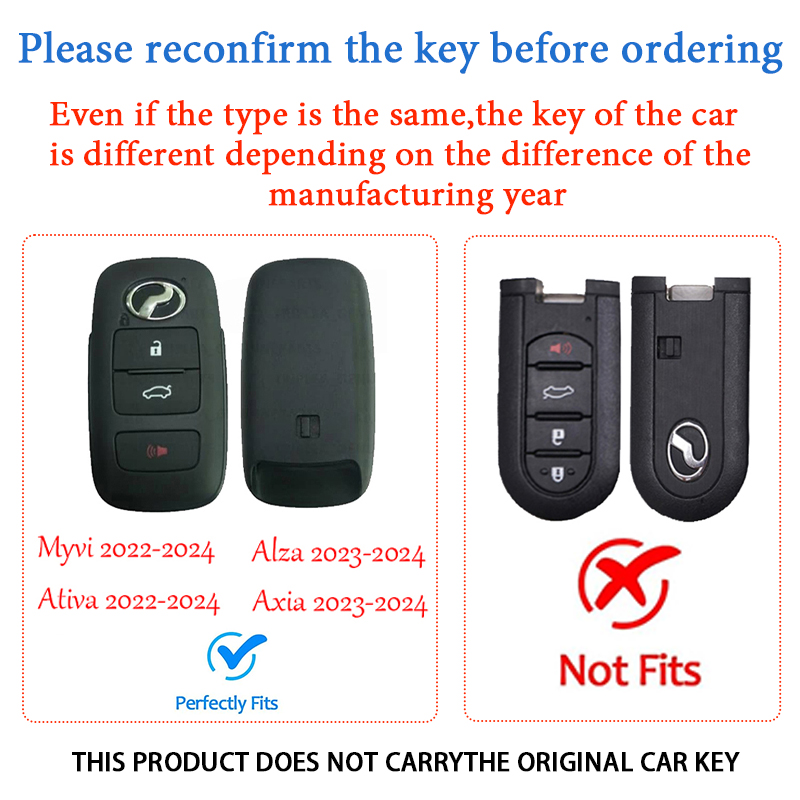 For Perodua Ativa Alza Axia 2023 Myvi 2022 - 2024 key cover Leather ...