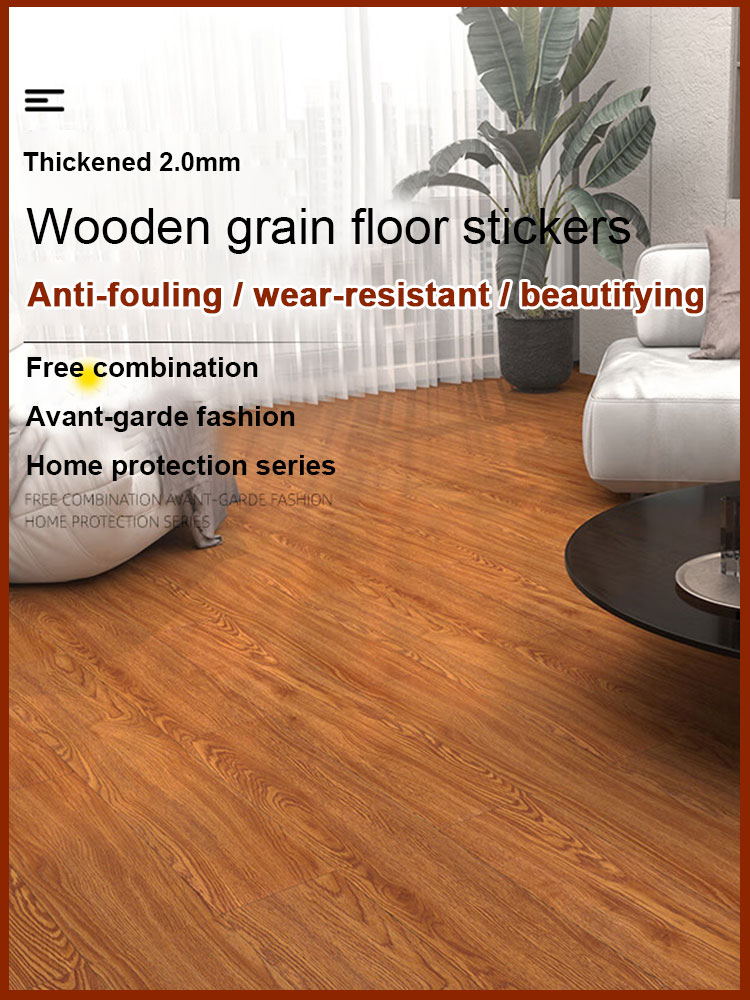 36pcs Wood Vinyl Flooring Sticker 54sqft Waterproof Self Adhesive ...