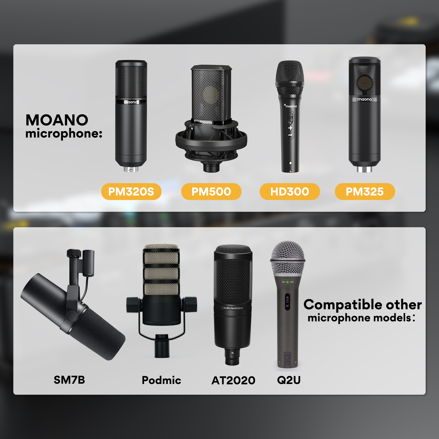 Maono AME2 Set Mikrofon Pemeluwap Kad Bunyi Profesional Maonocaster ...