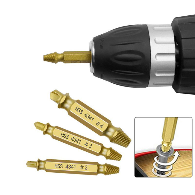 6PCS extractor double headed screw sliding tooth removal tool ...
