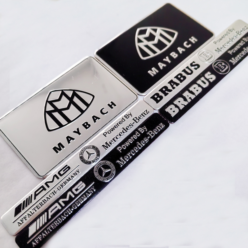 1 x Aluminum MAYBACH BRABUS AMG LOGO Auto Car Decorative Emblem Badge ...