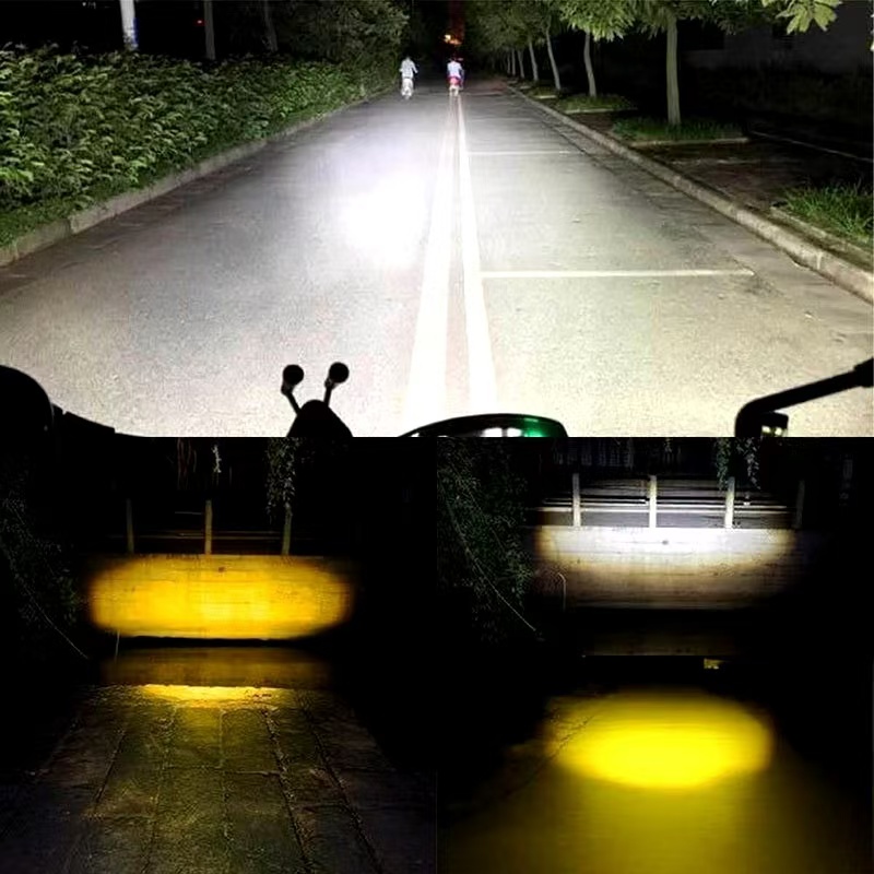 Motorcycle T19/H4/B35 LED Headlight Bulb with Parking Light Universal ...