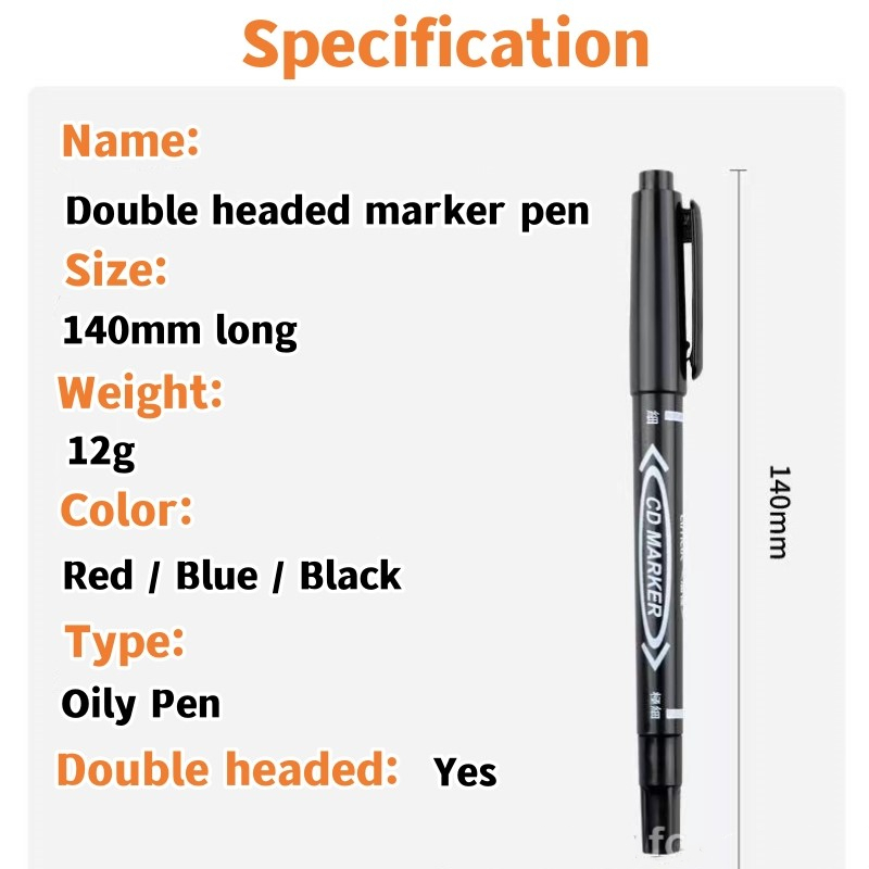 Permanent 2 Head Marker Pen with Fine and Extra Fine Points School ...
