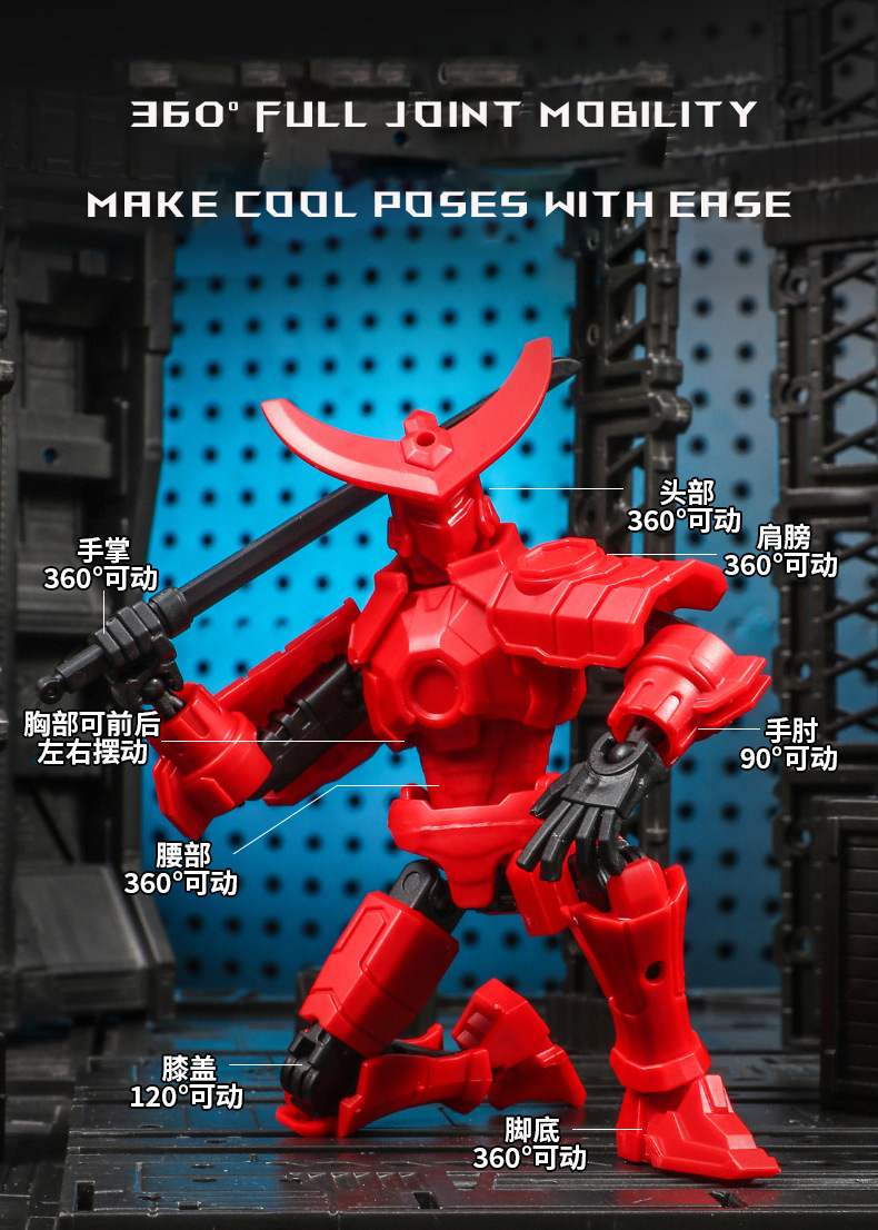 Mozi Mech warrior 3D printed T13 Dummy Lucky 13 Action Figure ...